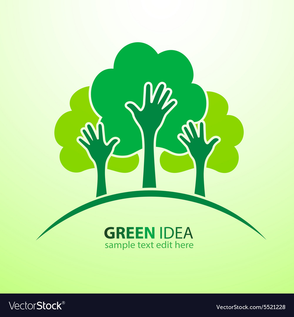 Hand tree Royalty Free Vector Image - VectorStock