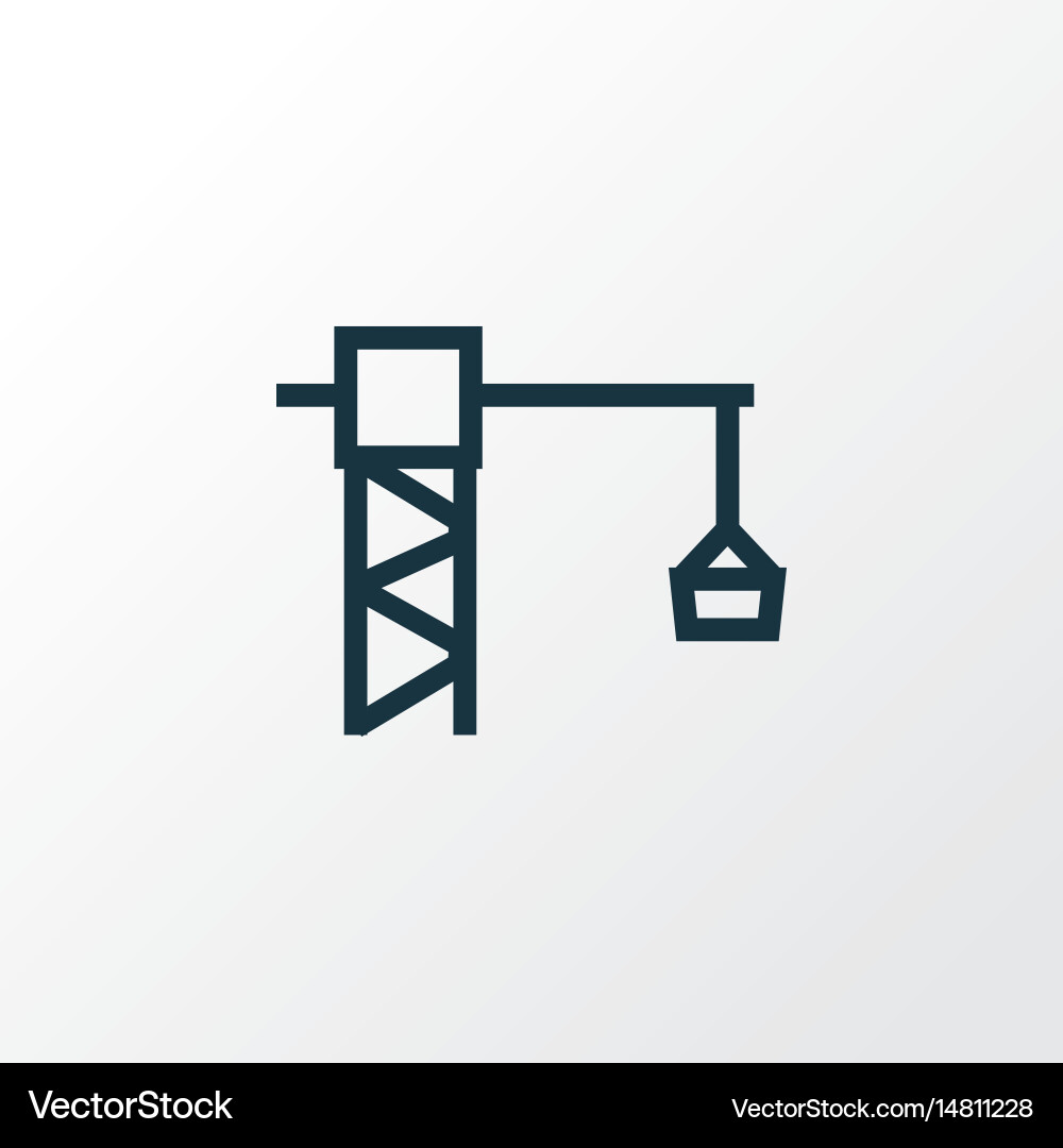 Lifting hook outline symbol premium quality Vector Image