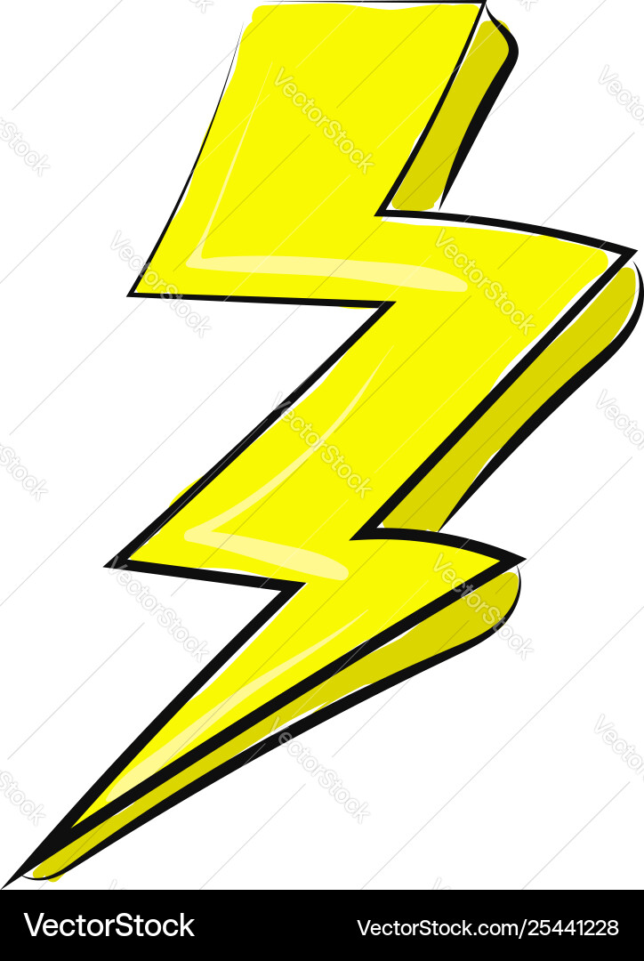 Painting lightning or color Royalty Free Vector Image