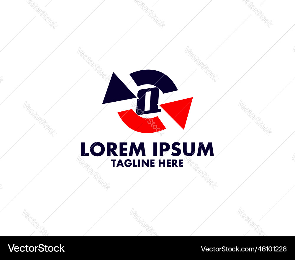 Q point logo design inspiration letter template Vector Image