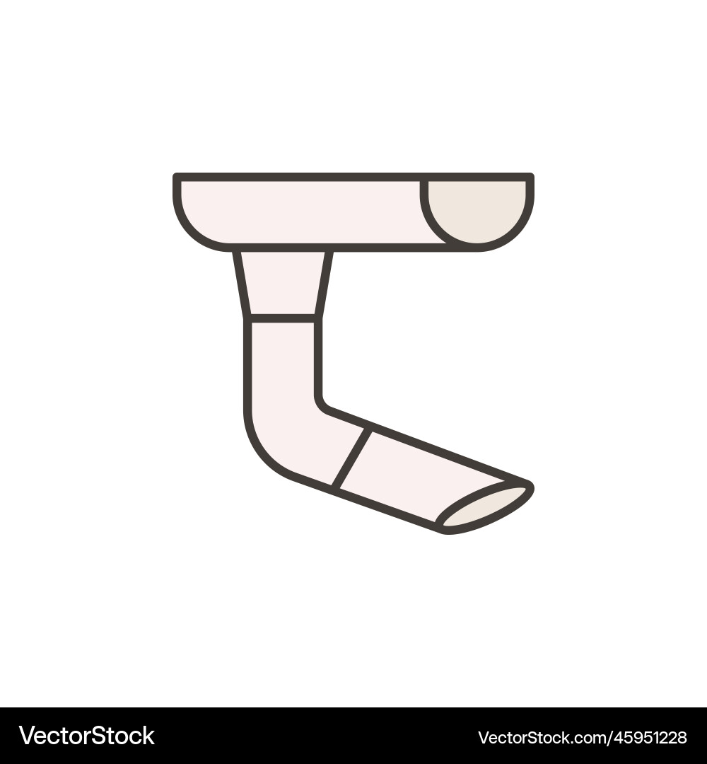 Roof gutter concept colored icon or symbol Vector Image