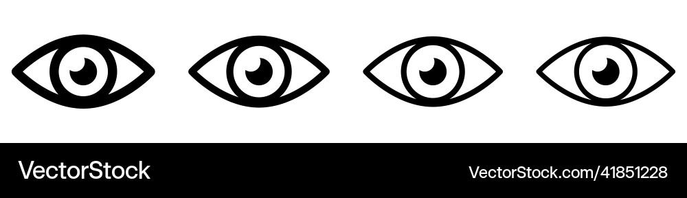 Set of eye icons Royalty Free Vector Image - VectorStock