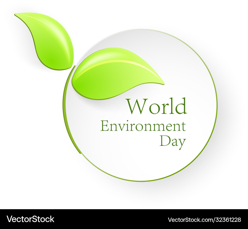 World environment day green leaves shapes Vector Image
