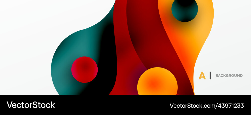 Flowing geometric shapes minimalist abstract Vector Image