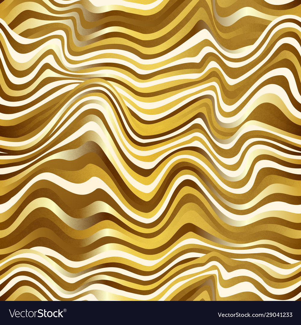 Gold color wave seamless pattern Royalty Free Vector Image Gold color wave seamless pattern Royalty Free Vector Image