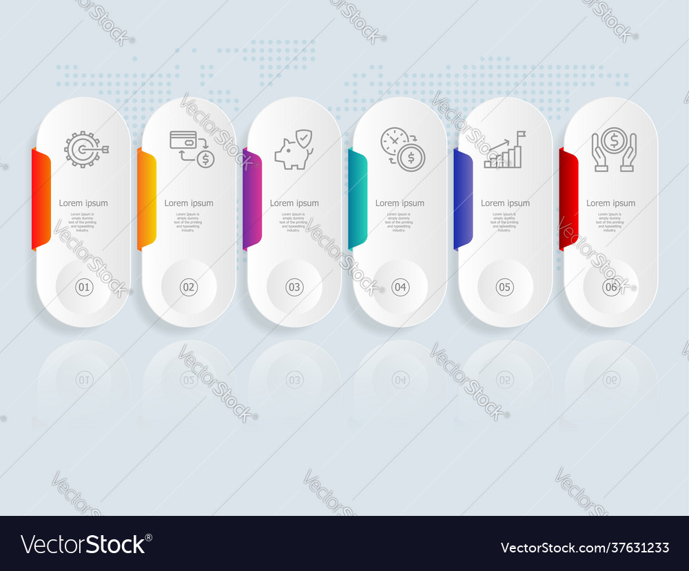 Horizontal infographic presentation element Vector Image