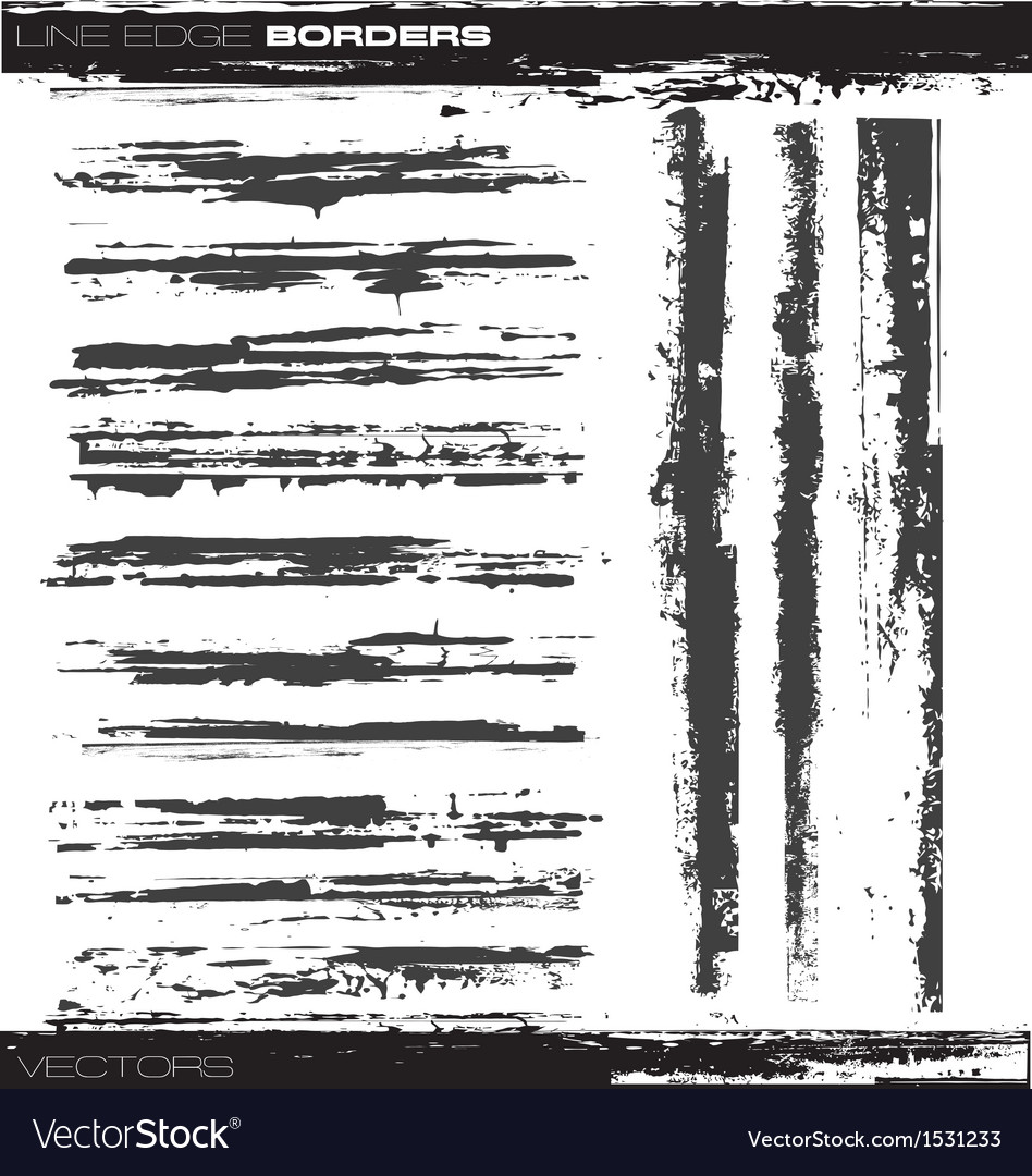 Line edge borders Royalty Free Vector Image - VectorStock