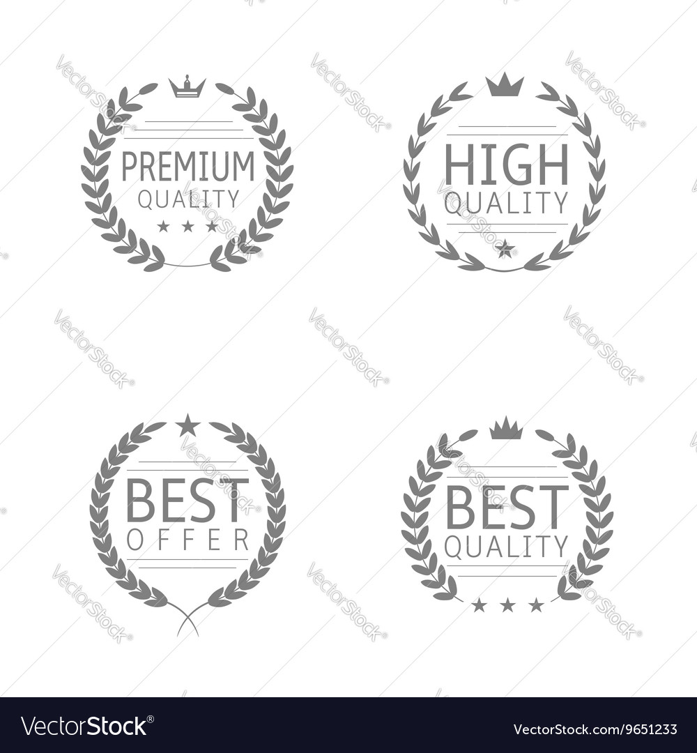 Quality label set Royalty Free Vector Image - VectorStock