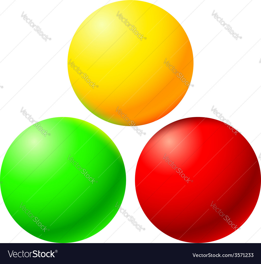 Set of bright colored balls Royalty Free Vector Image