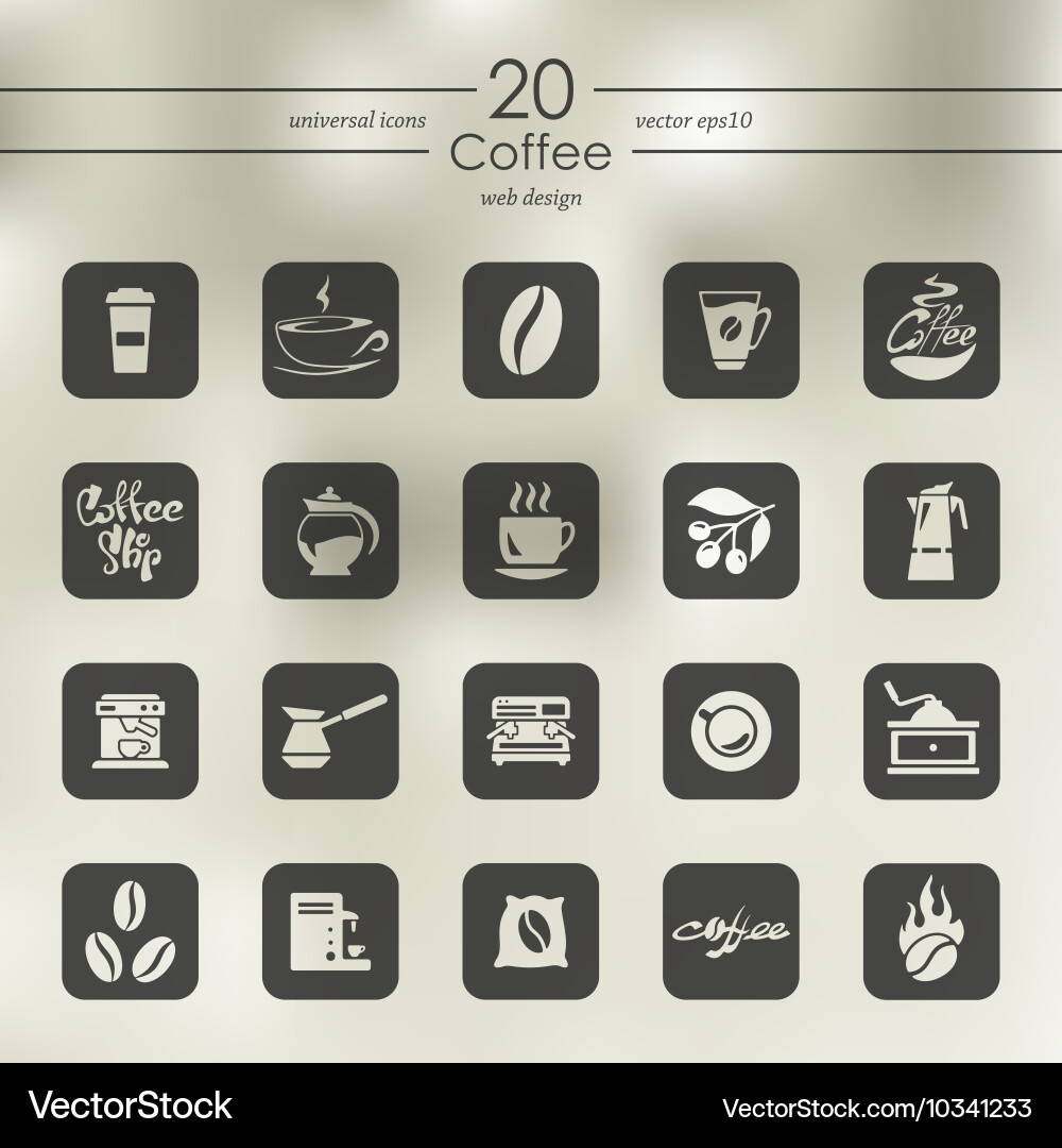 Set of coffee icons Royalty Free Vector Image - VectorStock
