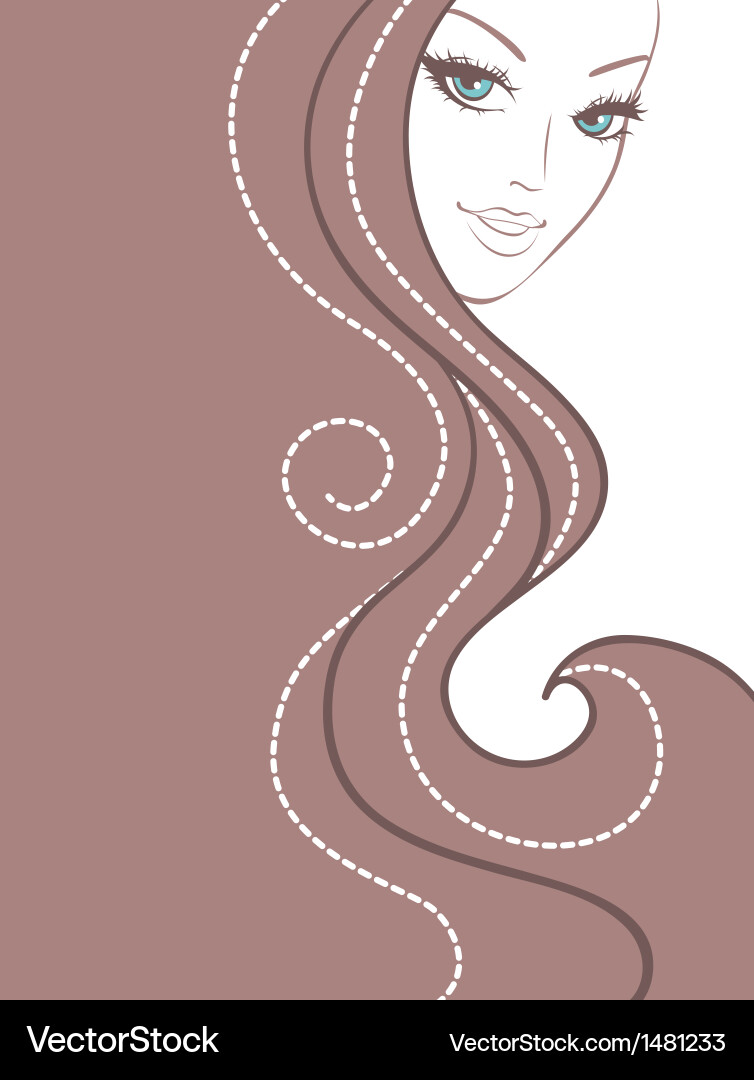 Woman hair back Royalty Free Vector Image - VectorStock