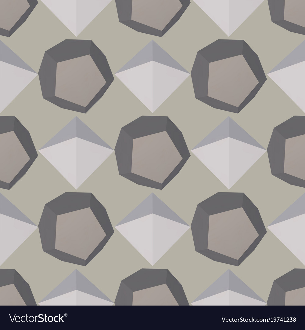 3d modern seamless pattern Royalty Free Vector Image