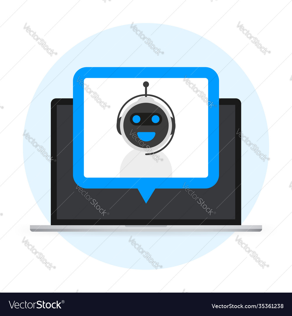 Chatbot icon concept chat bot or chatterbot Vector Image