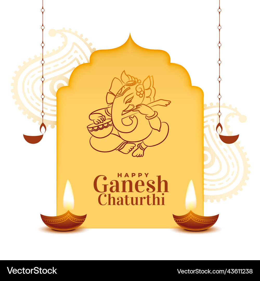 Decorative lord ganesha design for ganesh Vector Image