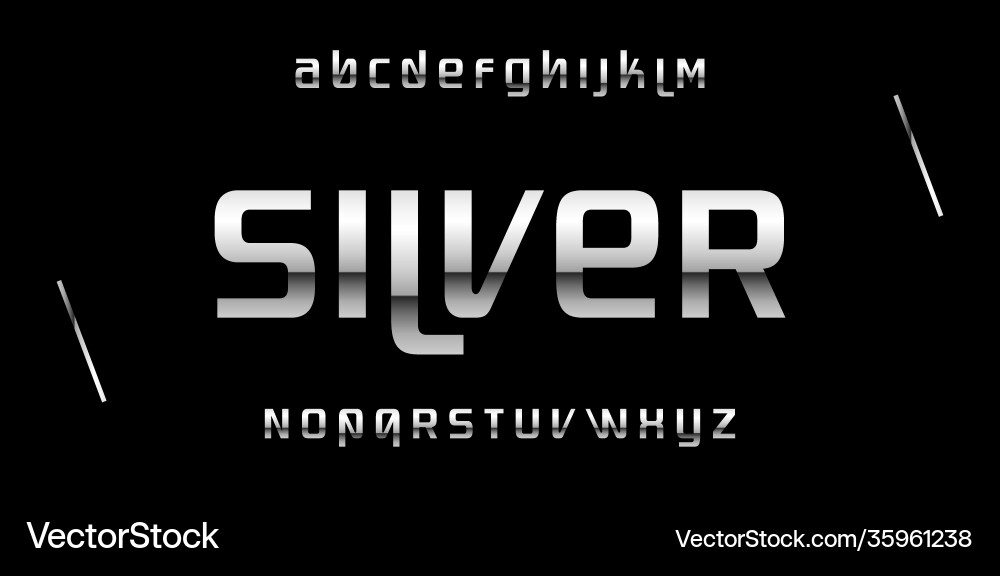 Font design trendy alphabet letters Royalty Free Vector