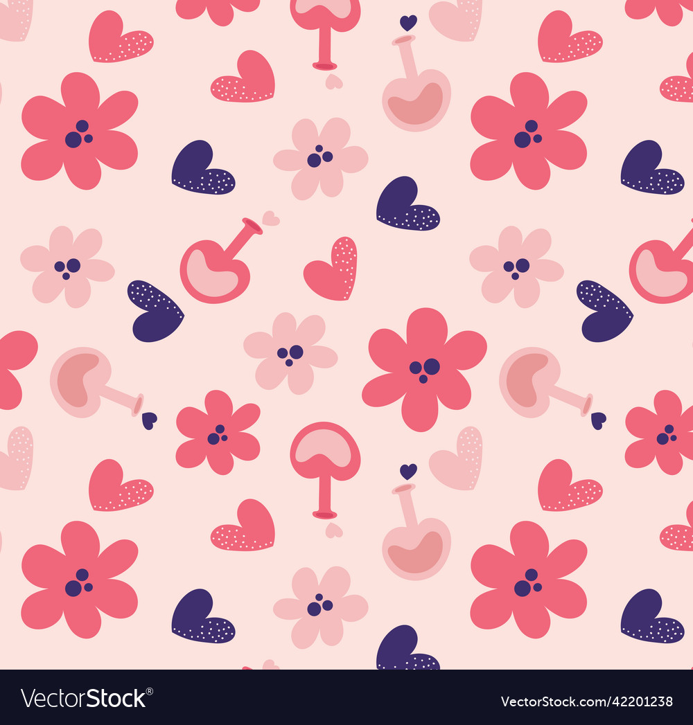 Romantic pattern Royalty Free Vector Image - VectorStock