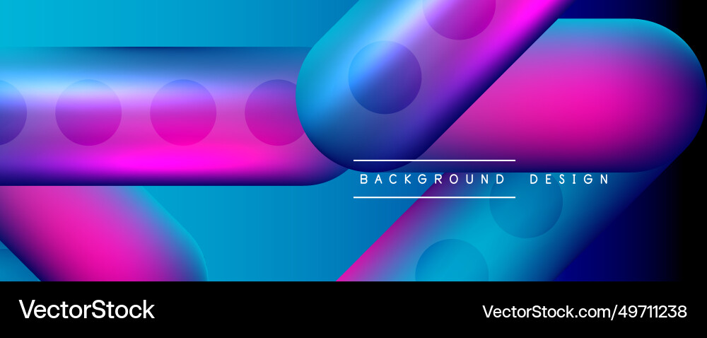 Round shapes and lines with fluid gradients Vector Image