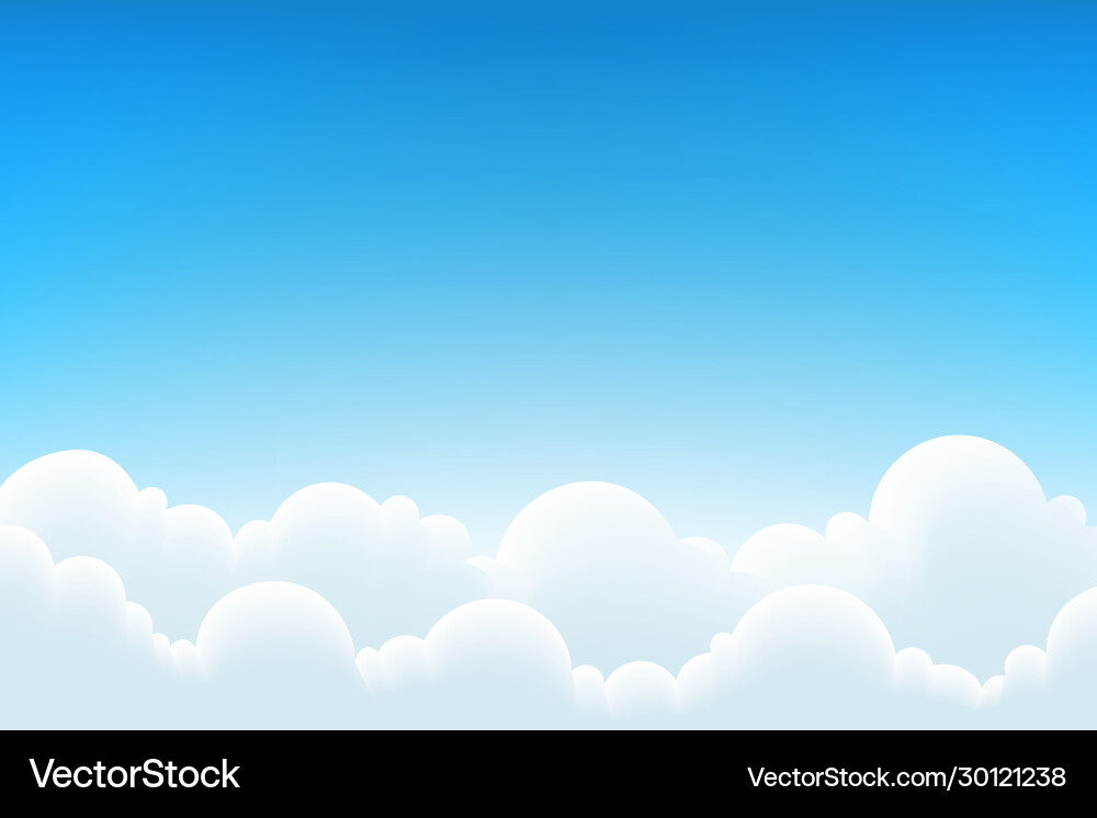 Sky background and white clouds Royalty Free Vector Image