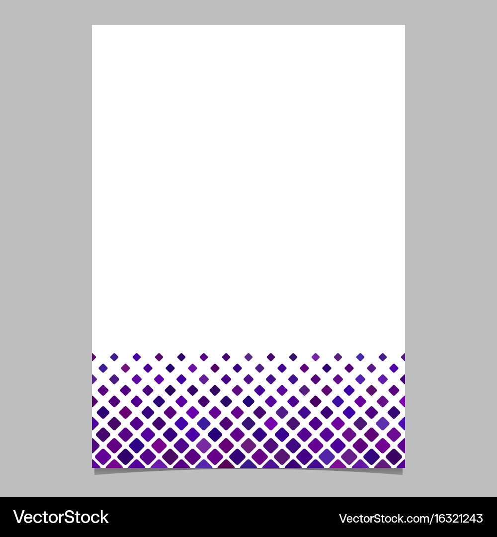 Brochure template from purple diagonal square Vector Image
