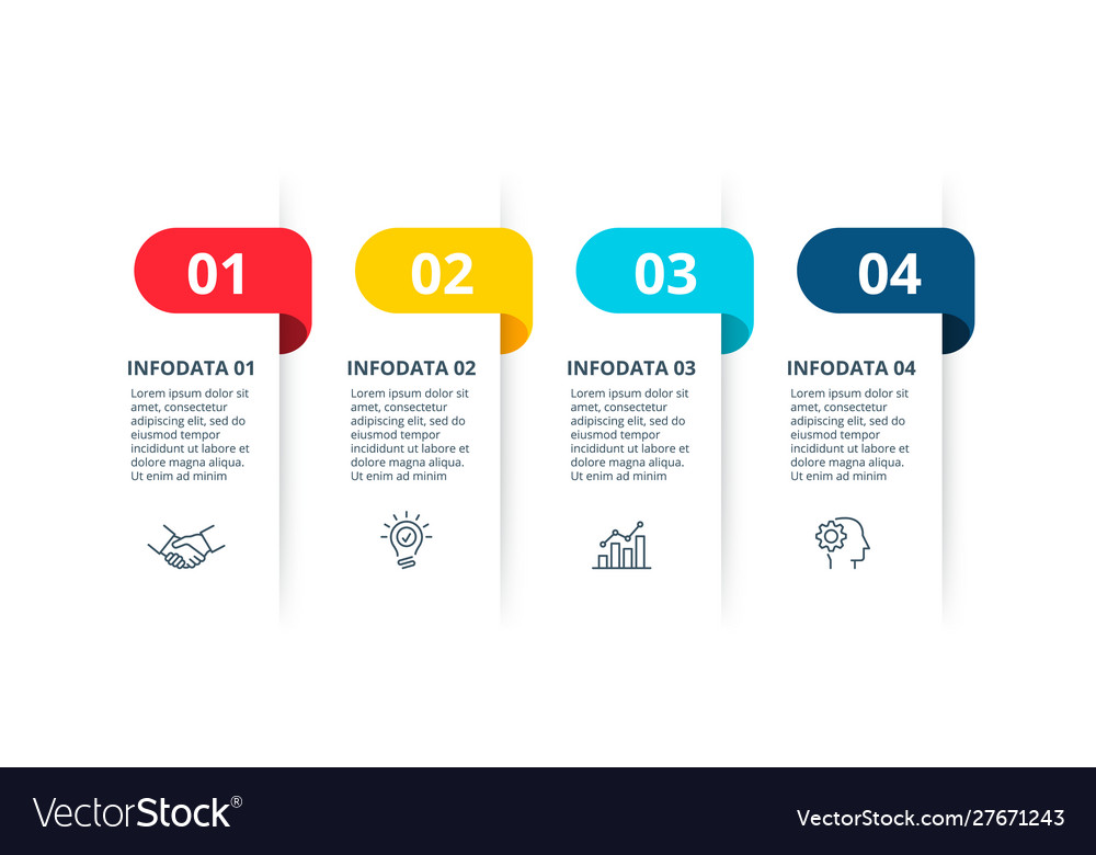 Business data visualization process chart Vector Image