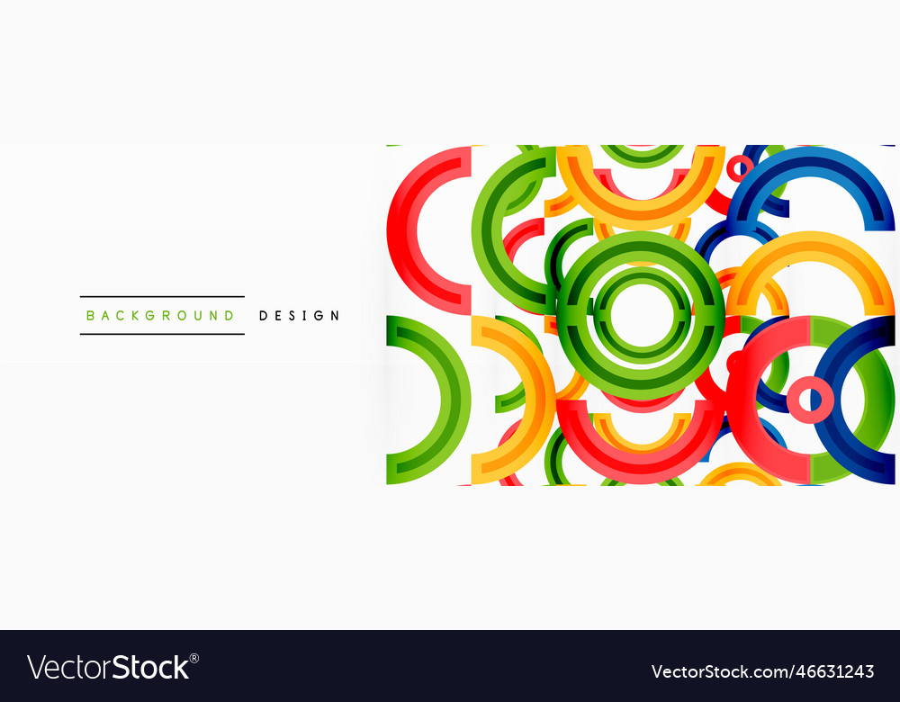 Circles are arranged in a grid pattern abstract Vector Image