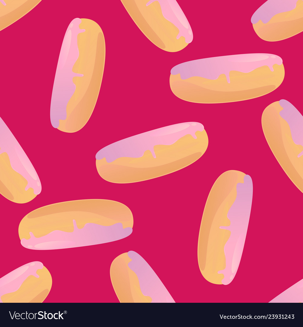Eclair seamless pattern Royalty Free Vector Image