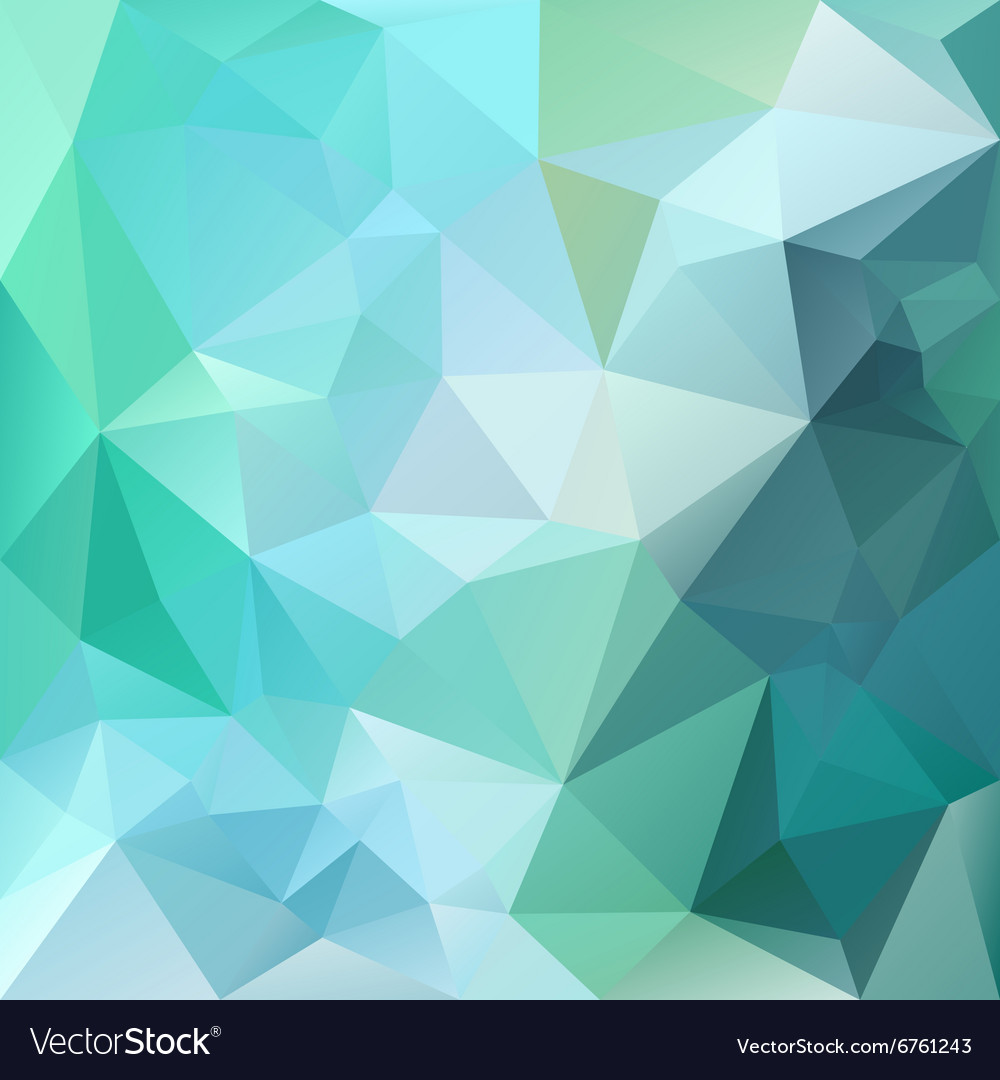 Green emerald polygonal triangular pattern Vector Image