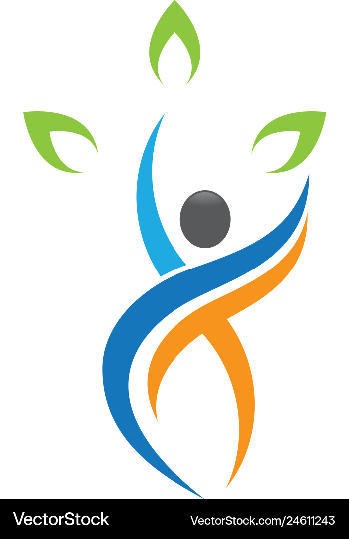 Human health symbol design Royalty Free Vector Image