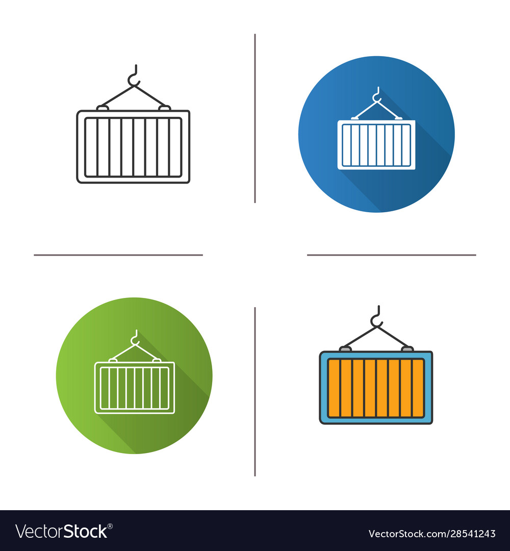 Intermodal container icon Royalty Free Vector Image