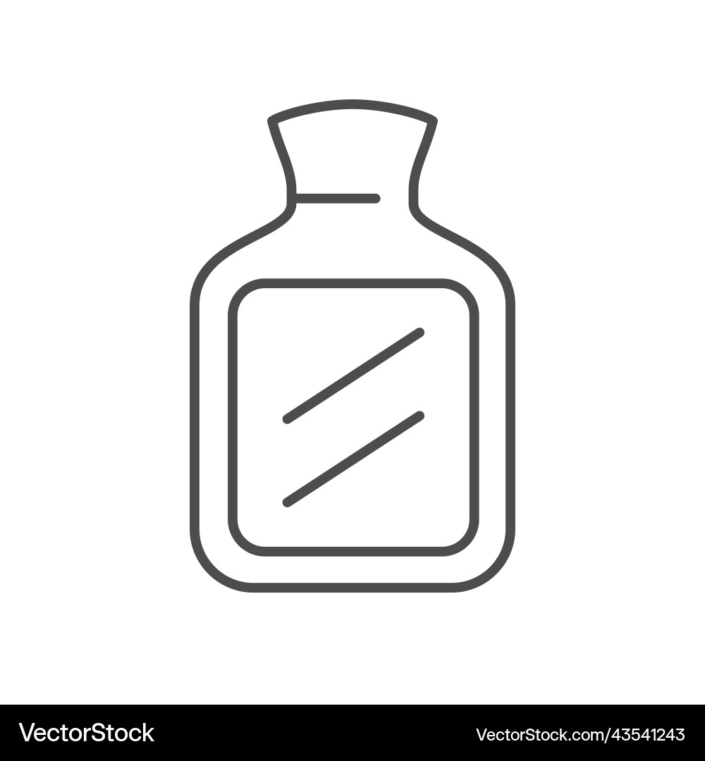 Medical warmer line outline icon Royalty Free Vector Image