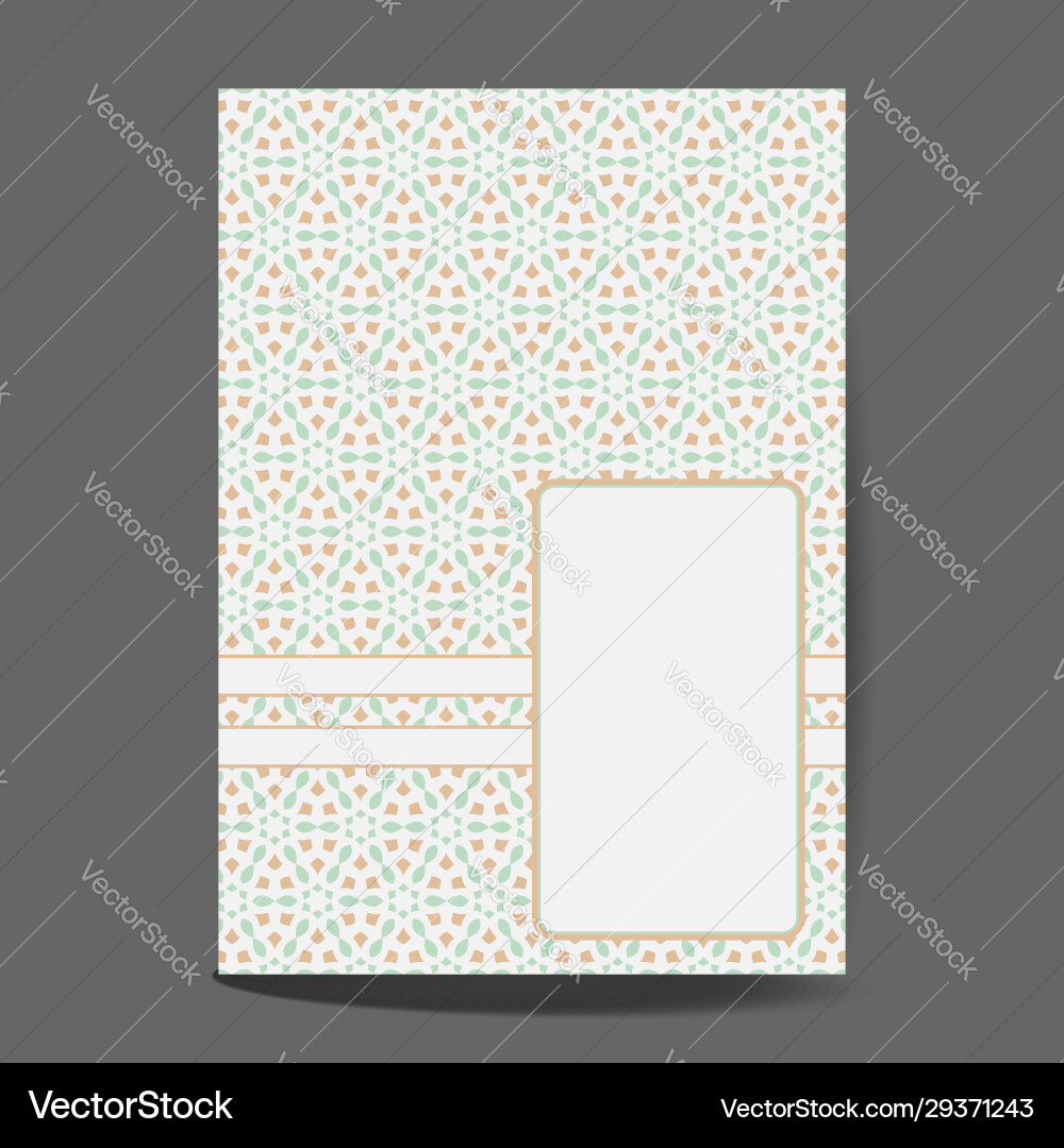 Minimal luxury cover design with pattern element Vector Image