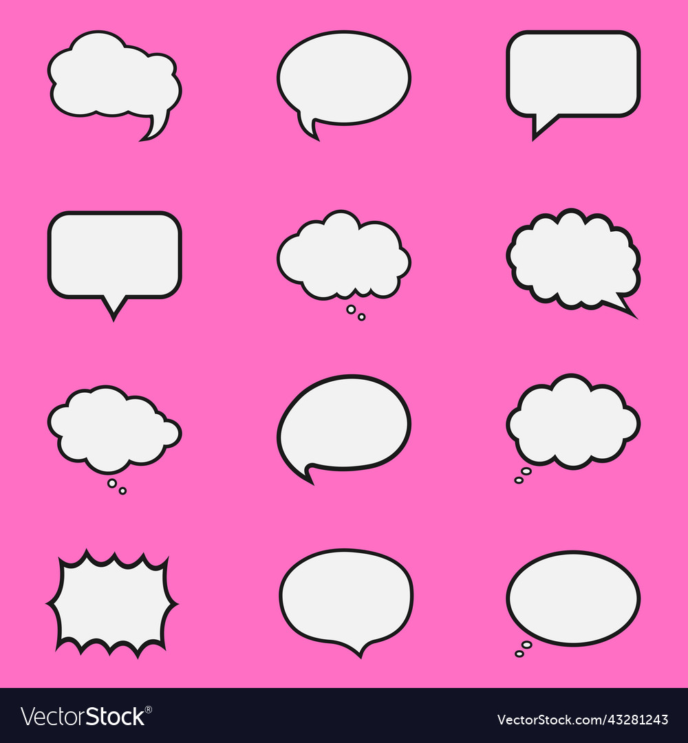 Speech bubbles Royalty Free Vector Image - VectorStock
