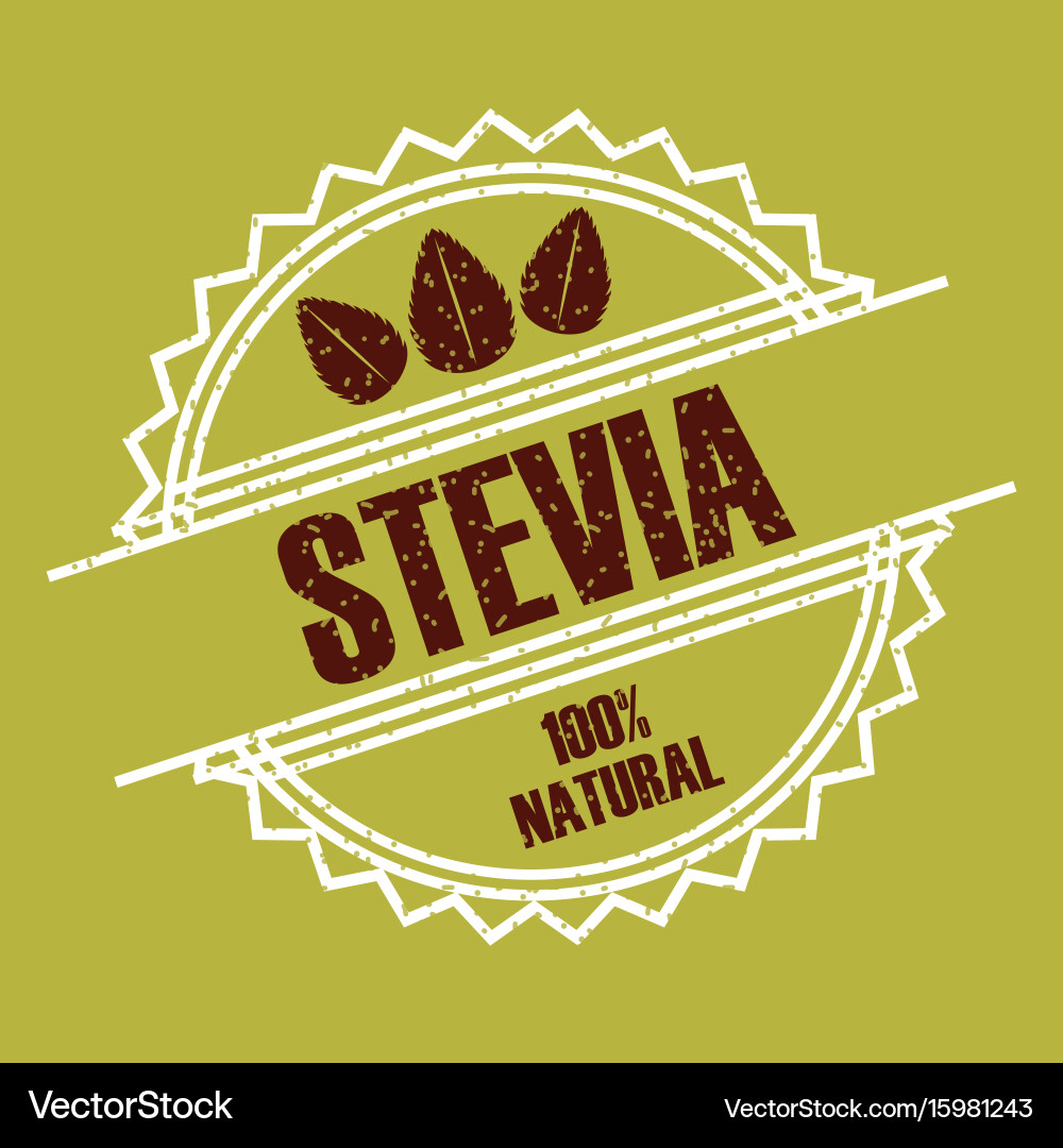 Stevia natural sweetener Royalty Free Vector Image