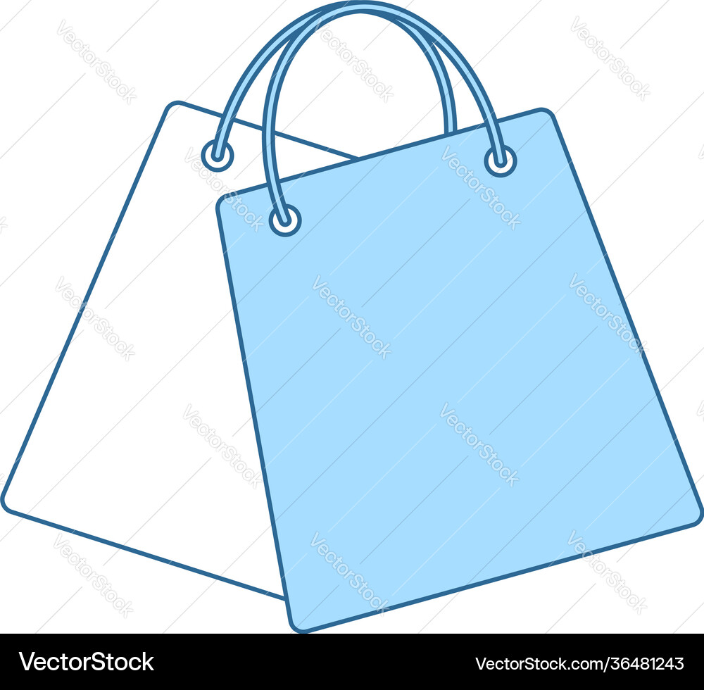 Two shopping bags icon Royalty Free Vector Image
