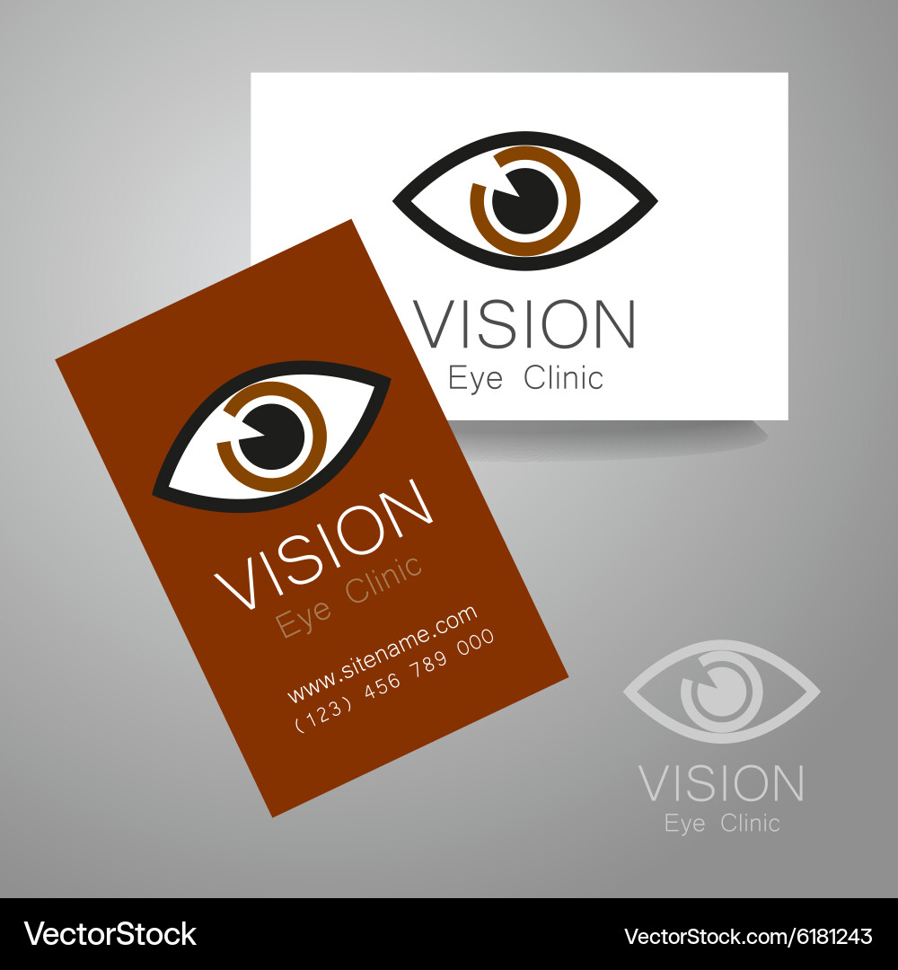 Vision eye clinic Royalty Free Vector Image - VectorStock
