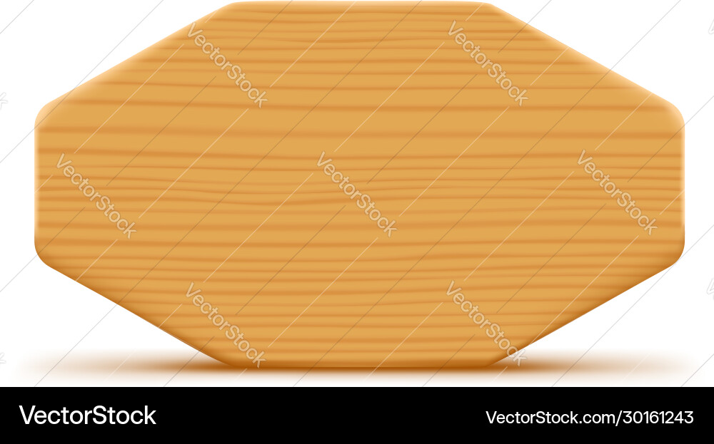 Wooden board on white Royalty Free Vector Image