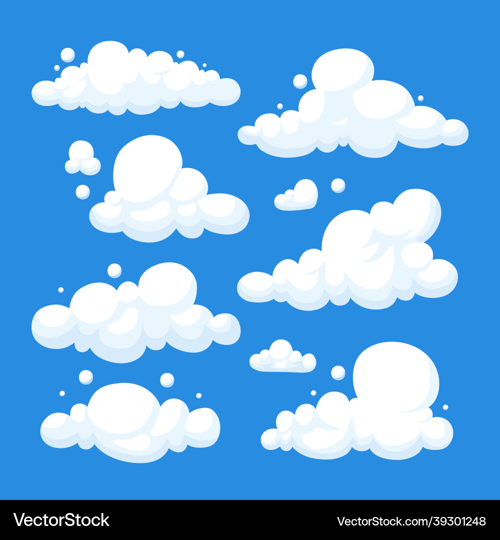 Clouds set eps 10 Royalty Free Vector Image - VectorStock
