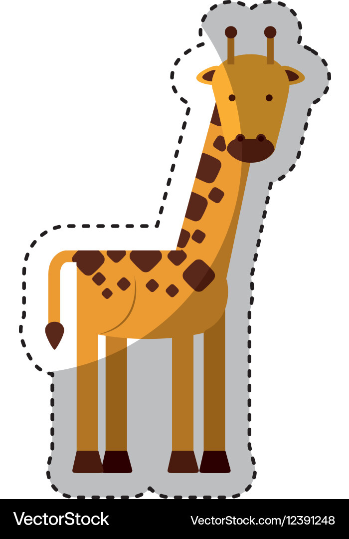 Cute giraffe character icon Royalty Free Vector Image