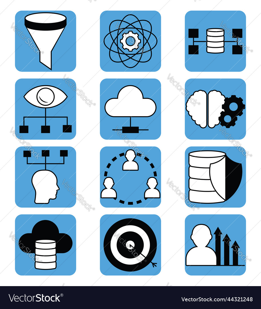 Data analytics on a white background Royalty Free Vector