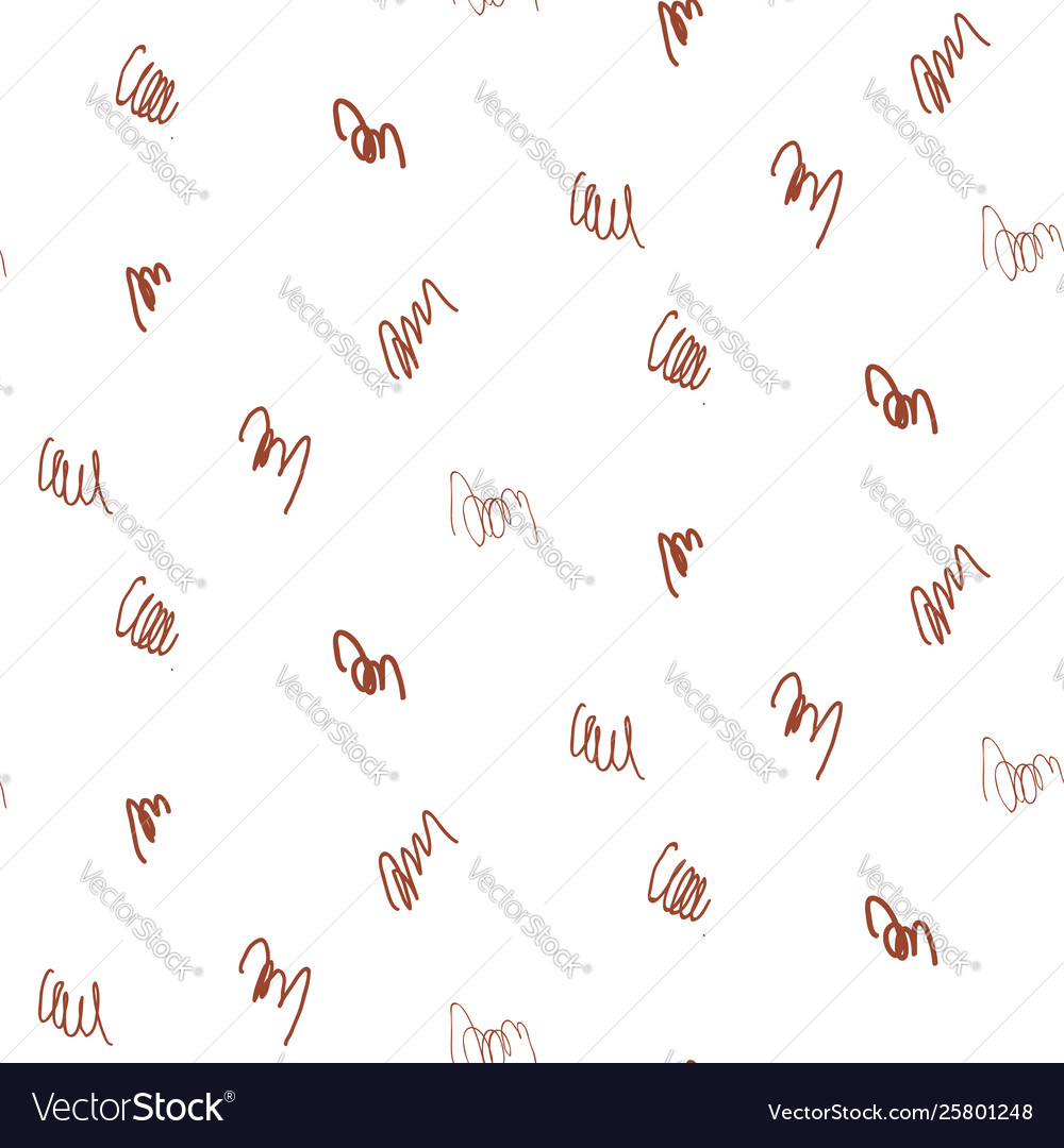 Ink scribble marks seamless pattern brown Vector Image