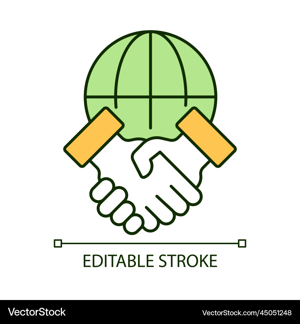 International relationship rgb color icon Vector Image