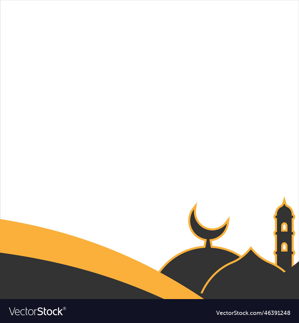 Islamic mosque border Royalty Free Vector Image