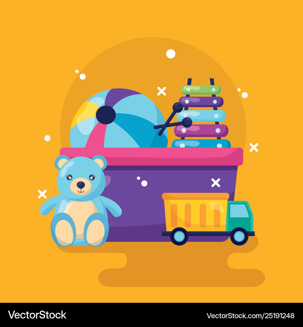 Kids toys design Royalty Free Vector Image - VectorStock