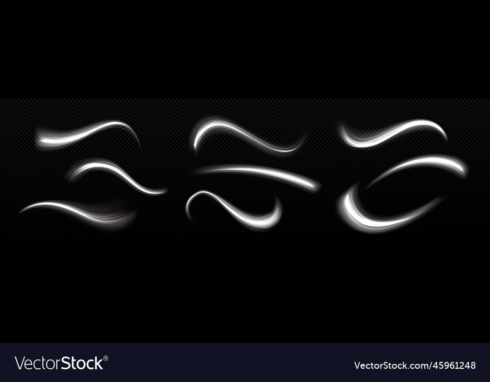 Light lines effect of neon glow motion trails Vector Image
