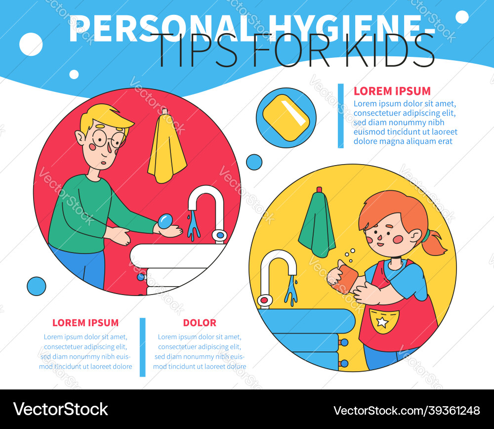 Personal hygiene - colorful flat design style Vector Image
