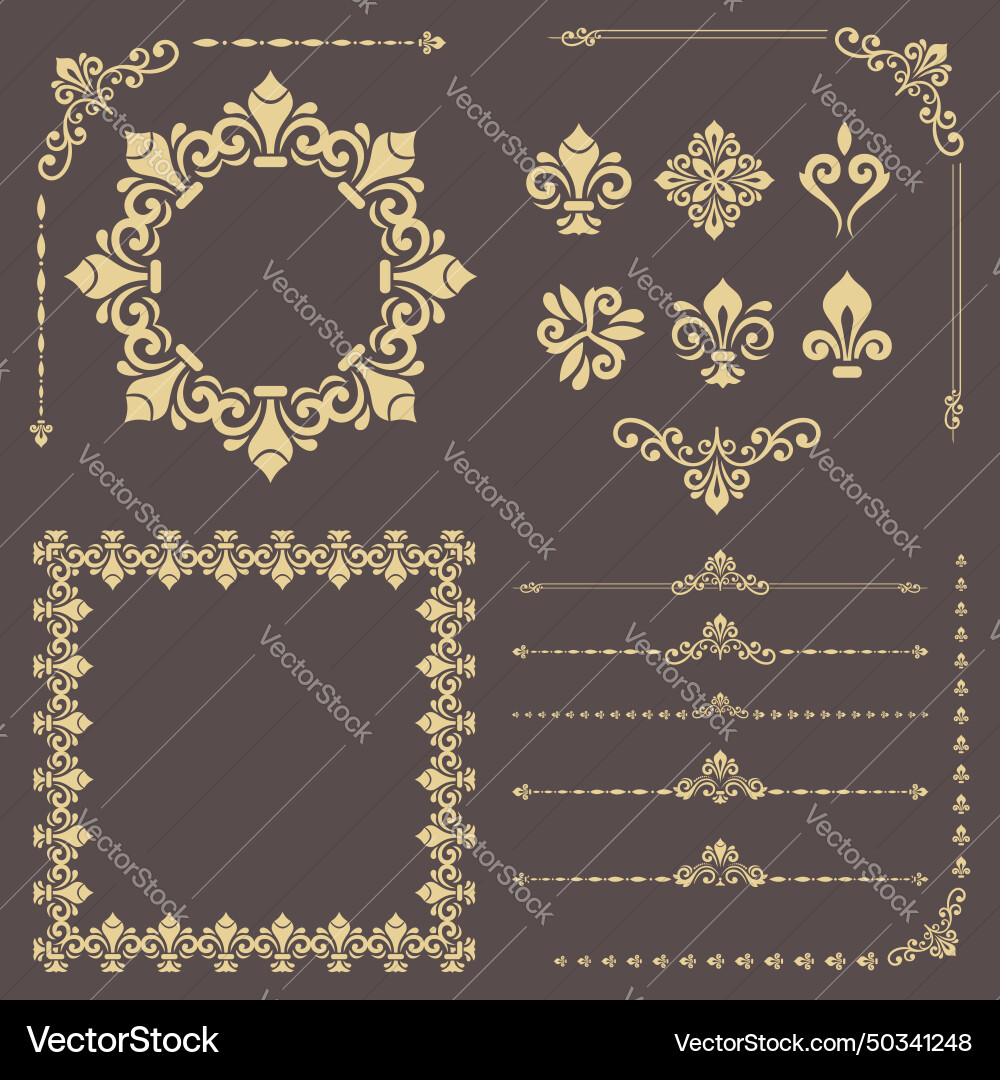 Vintage big set of classic patterns Royalty Free Vector
