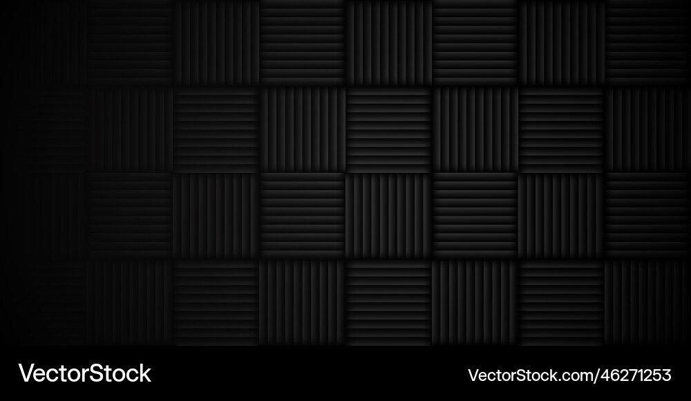 Black acoustic wall sound studio panels Royalty Free Vector