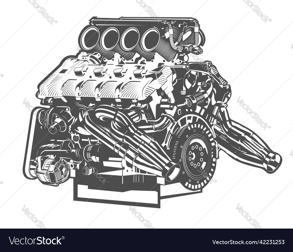 Car engine Royalty Free Vector Image - VectorStock