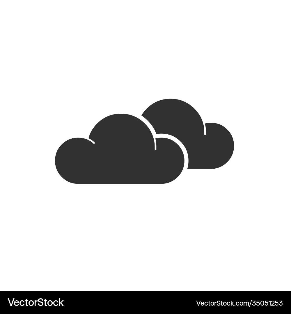 Cloud icon simple flat symbol weather stock Vector Image