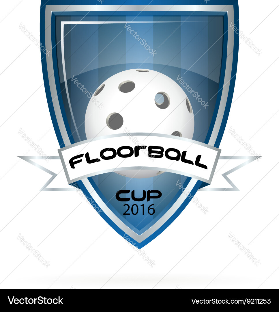 Floorball logo for the team and cup Royalty Free Vector
